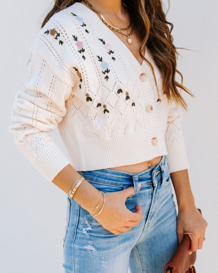 The Prettiest Floral Embroidered Cardigans That Scream Spring